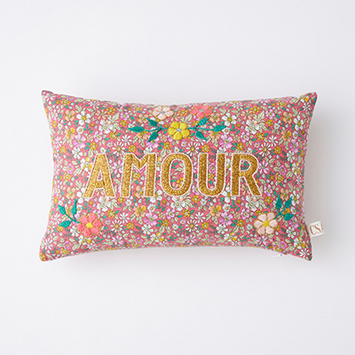LILI et NENE CSAO（サオ） CSAO Mini coussin brode AMOUR