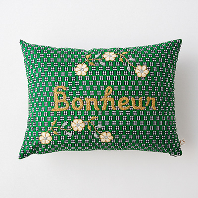 LILI et NENE CSAO（サオ） CSAO Coussin brode BONHEUR